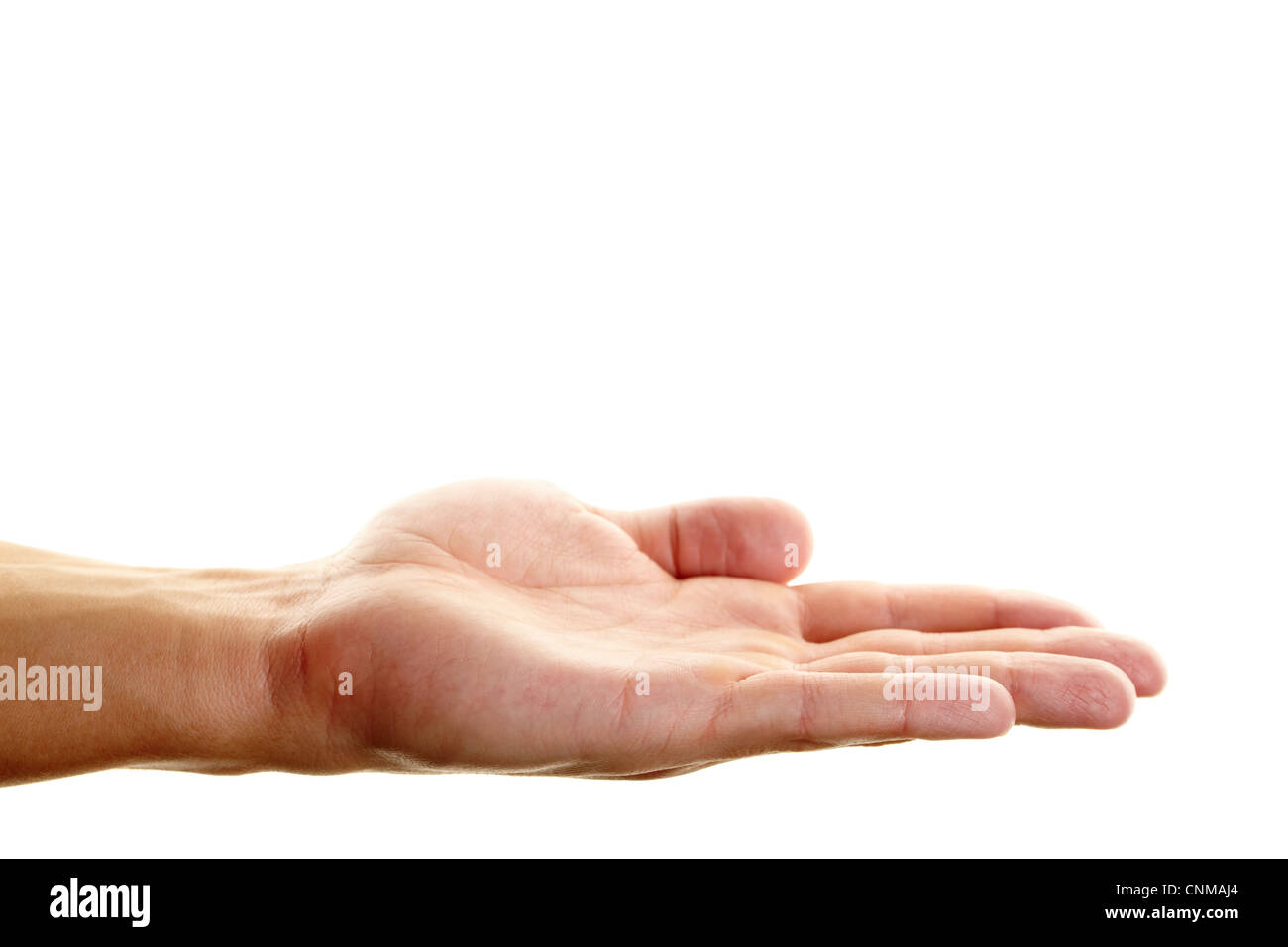 Close up human palm Cut Out Stock Images & Pictures - Alamy