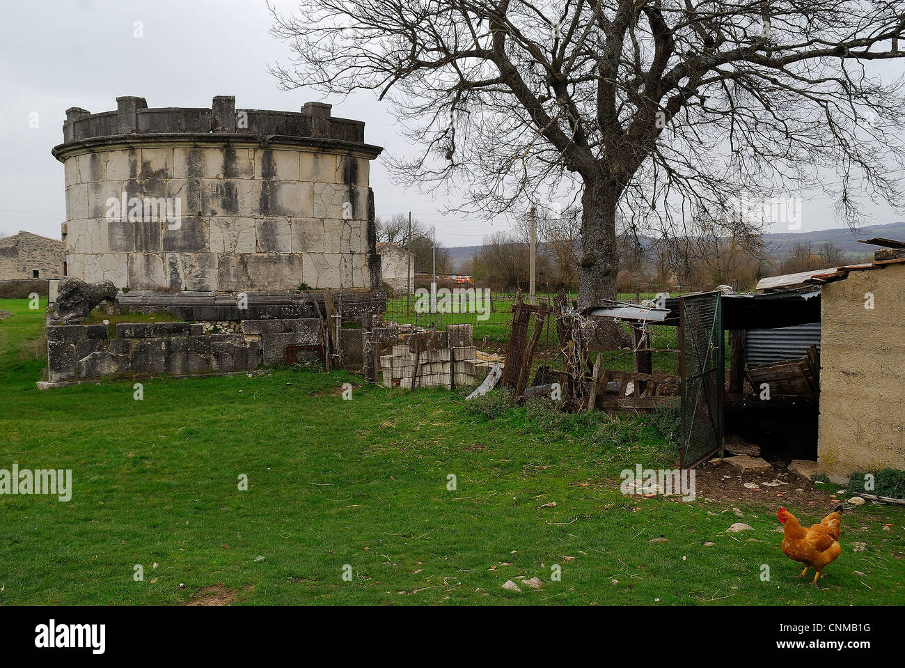 Saepinum. Sepulchral monument of Caius Ennius Marcus. In the foreground ...