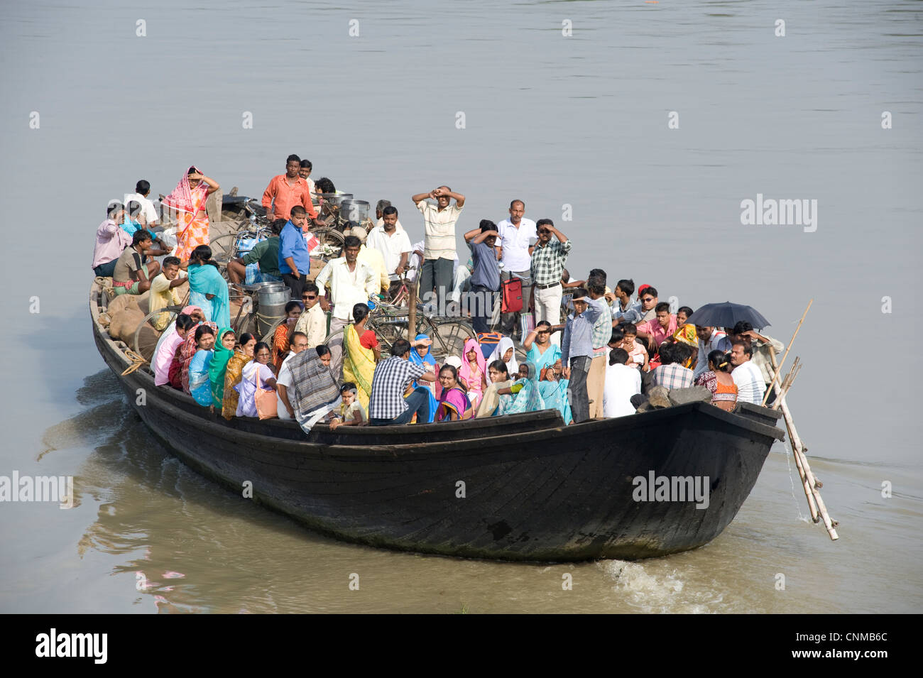 Crowded village ferry crossing hi-res stock photography and images - Alamy