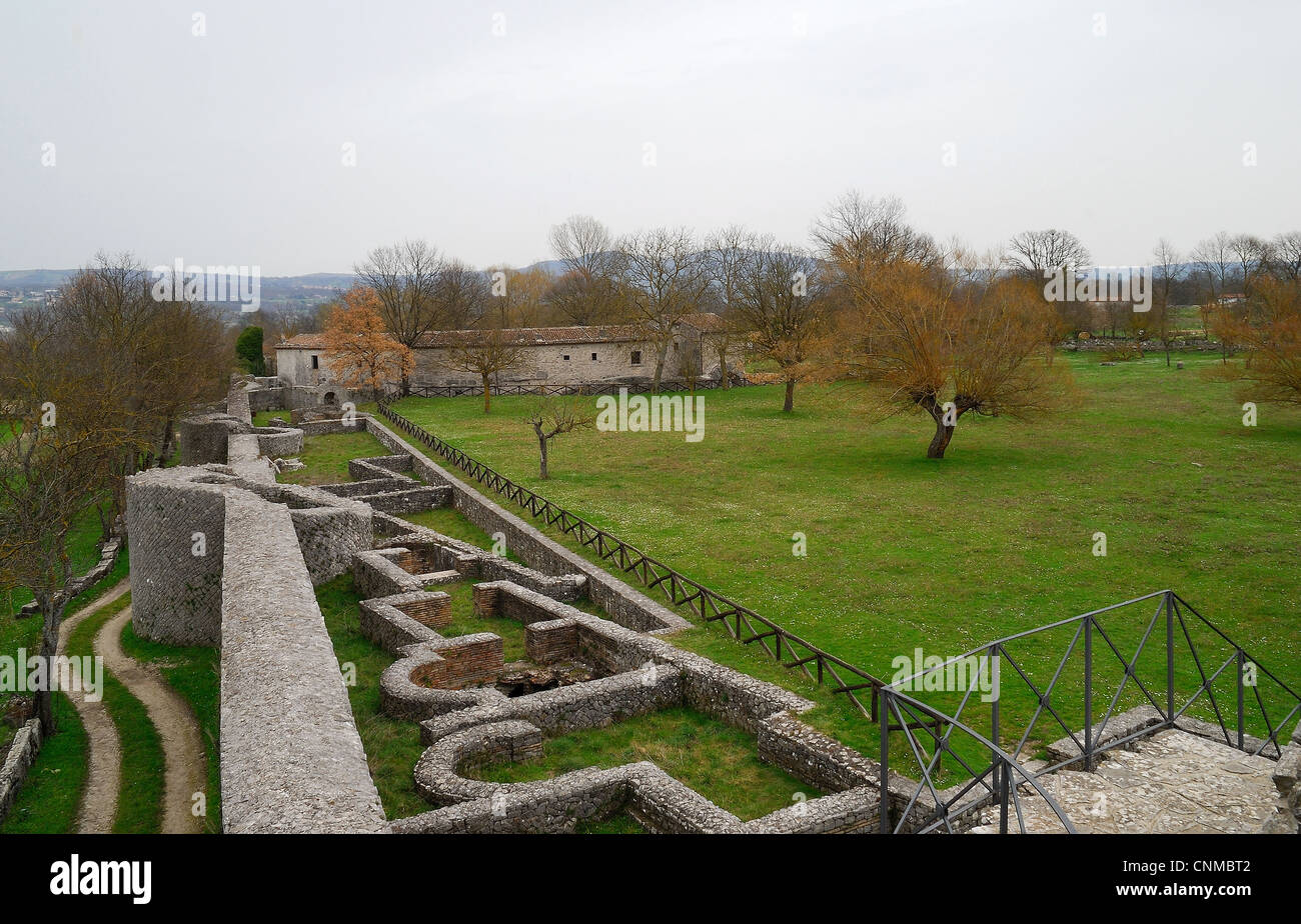 Saepinum, the thermae and the boundary wall of the roman town Stock ...