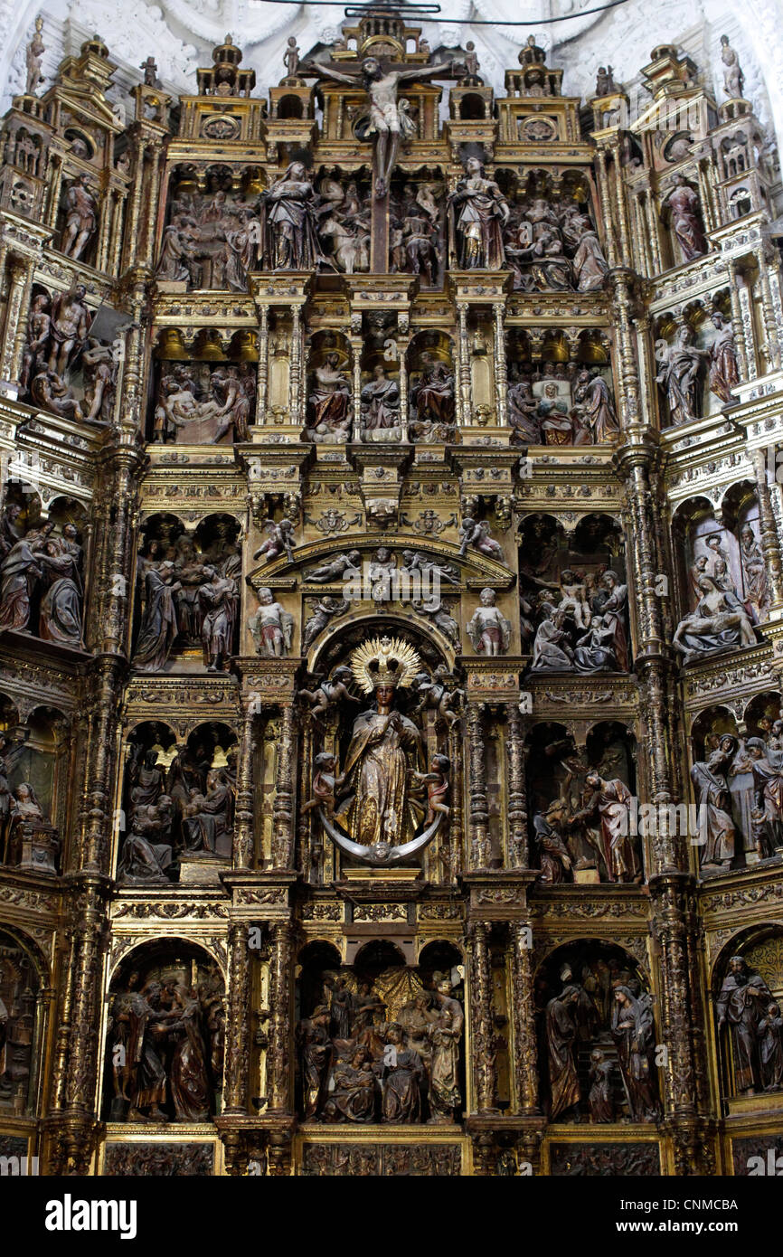 Reredos, Iglesia de Santa Maria de Coronada, Medina Sidonia, Andalucia ...