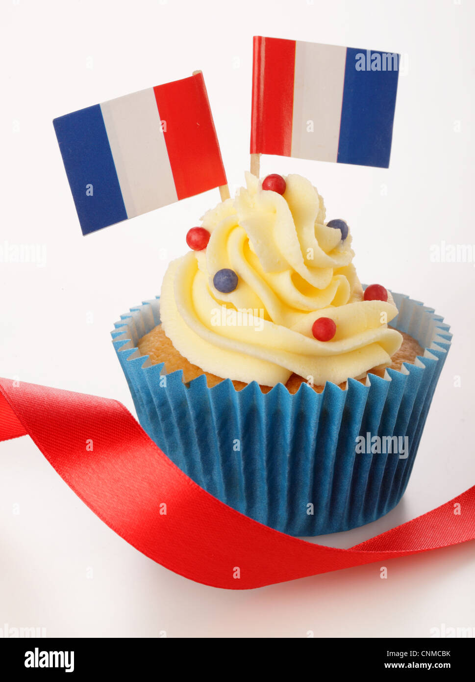 FRENCH FLAG CUPCAKE Stock Photo - Alamy