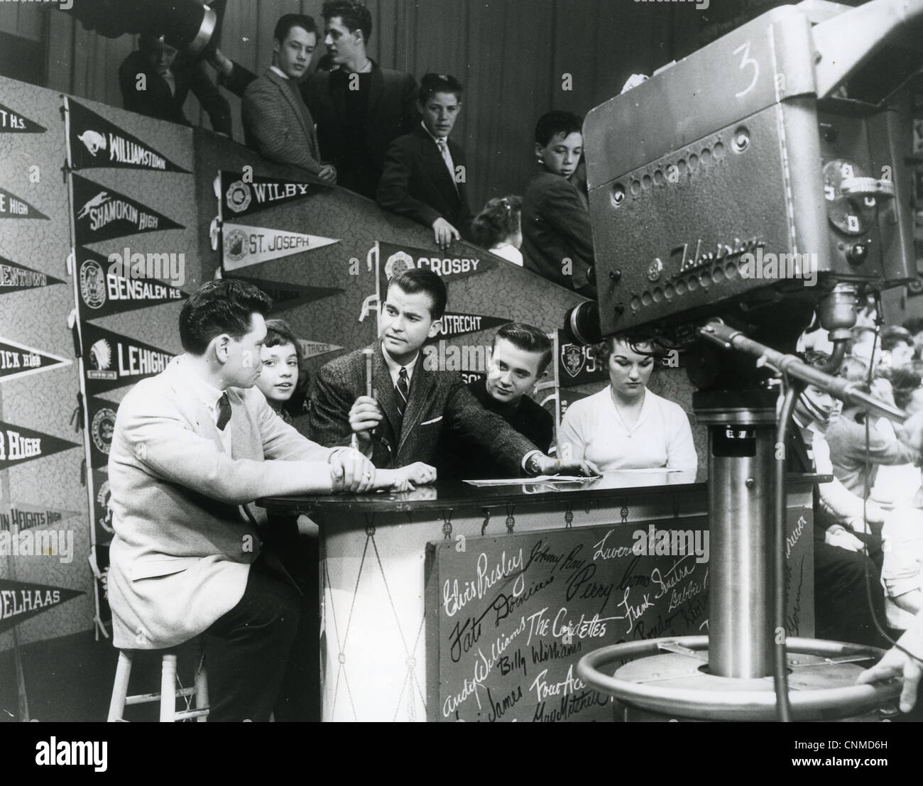 DICK CLARK (1929-2012) US music presenter on his American Bandstand TV ...