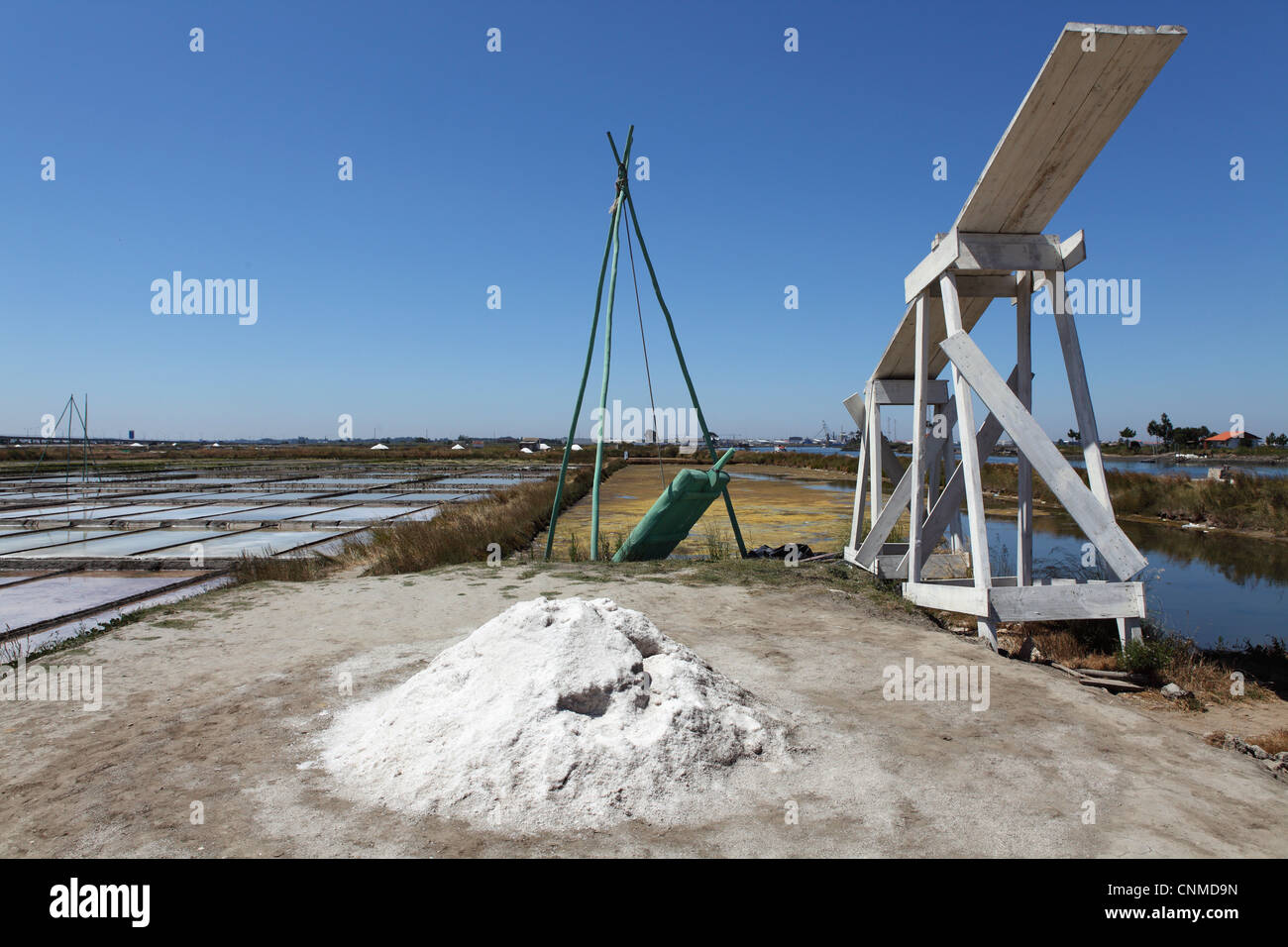 Salt and the tools used for producing salt by traditional means in the ...