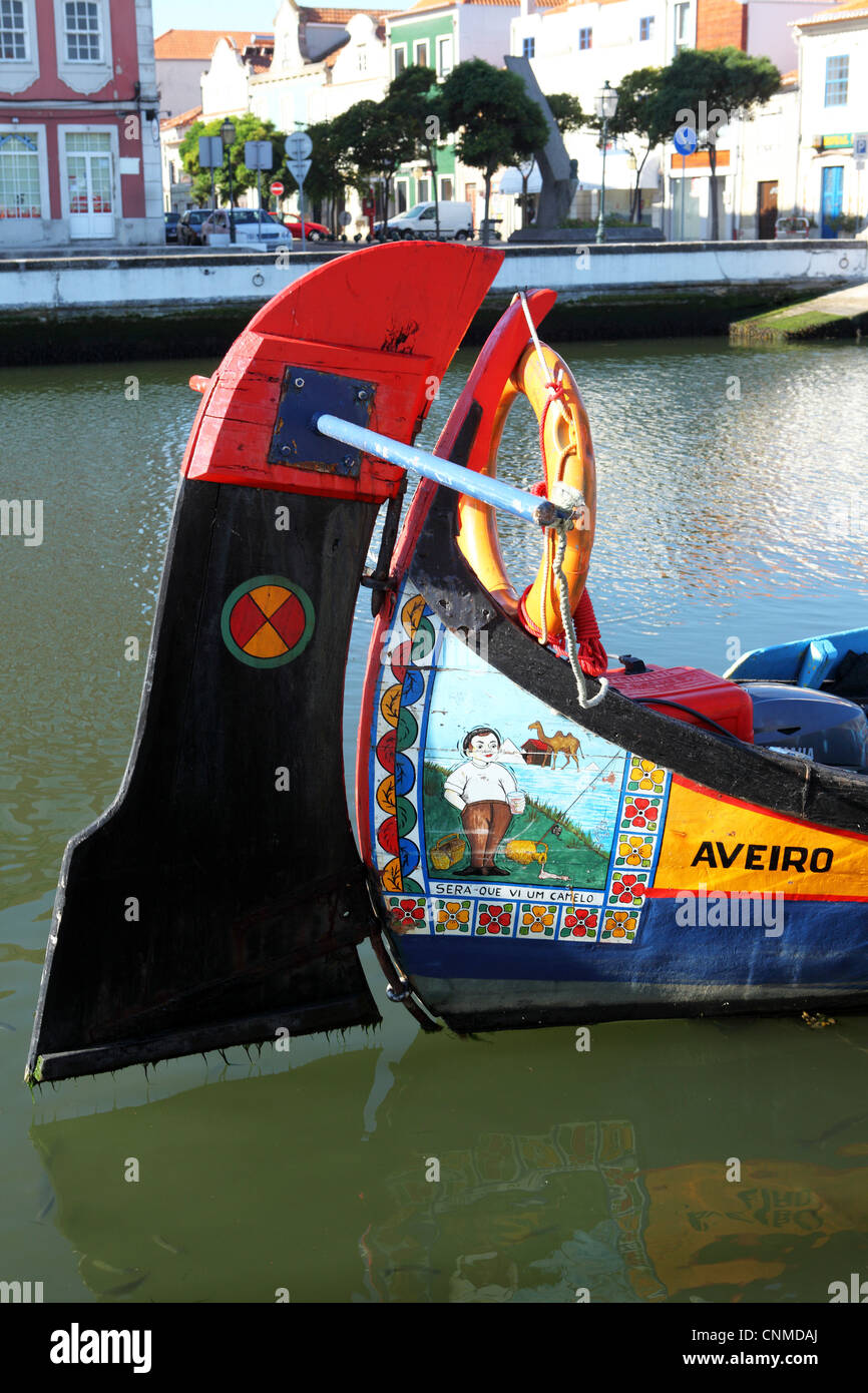 Handpainted moliceiro boat used hi-res stock photography and images - Alamy