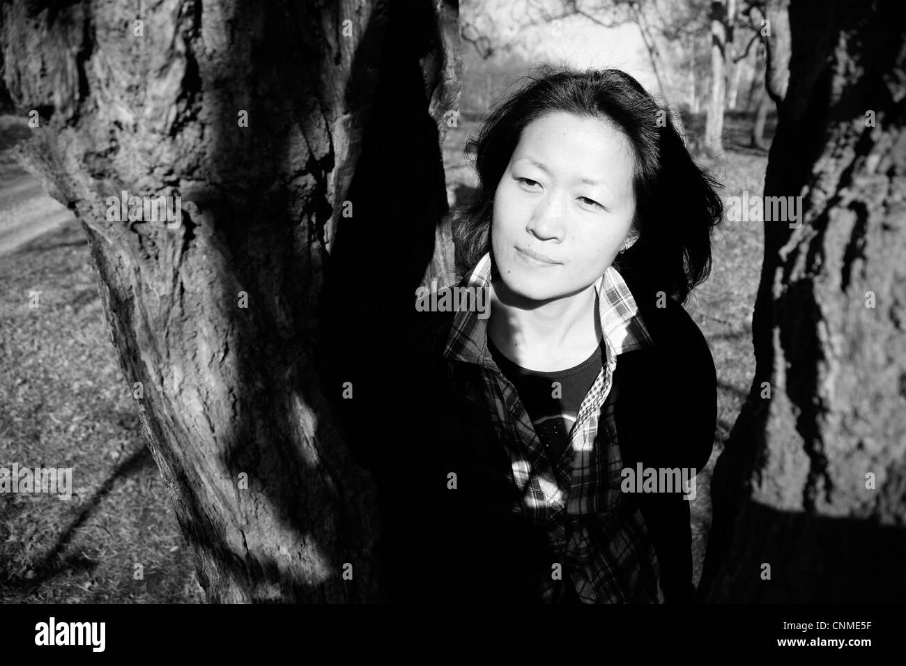 Portrait asian woman, looking off into distance Stock Photo - Alamy
