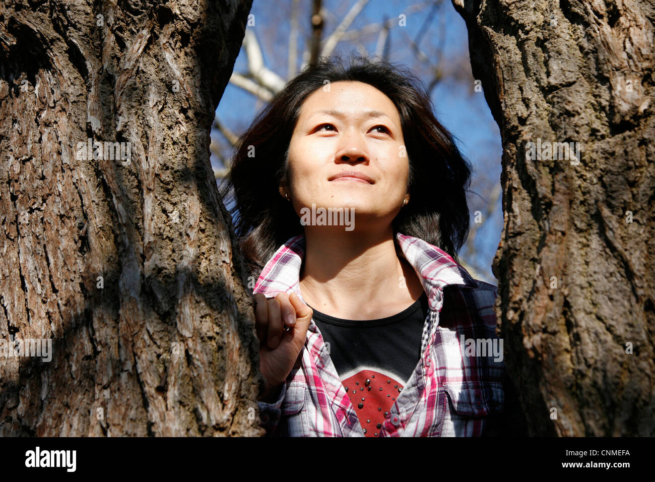 Portrait asian woman, looking off into distance Stock Photo - Alamy