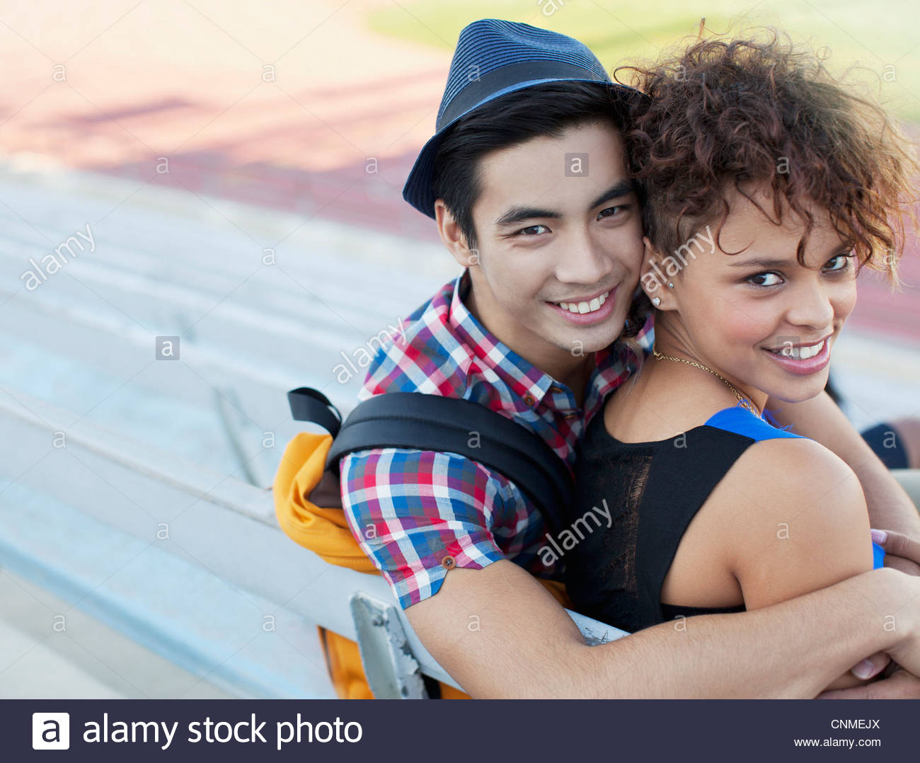 College Couple Hugging Stock Photos & College Couple Hugging Stock ...