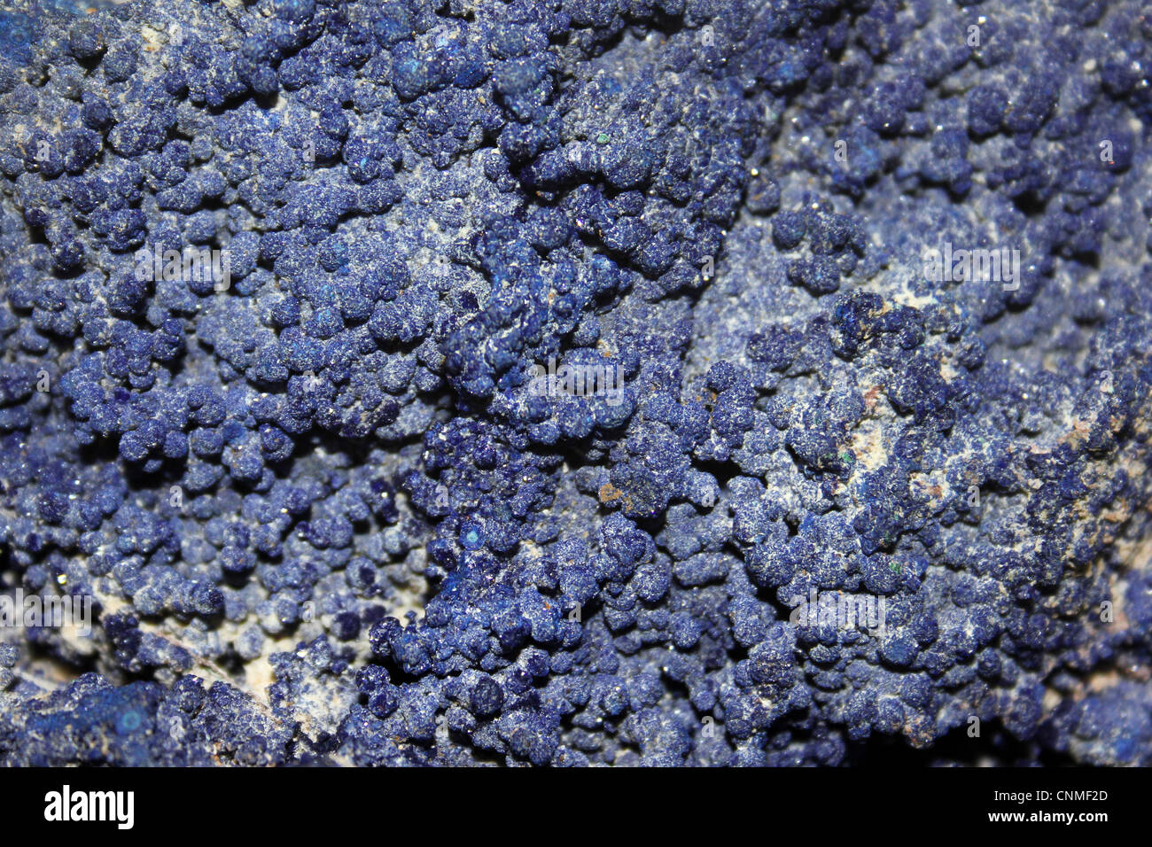 Azurite a.k.a. chessylite - a carbonate with the chemical formula Cu3 ...