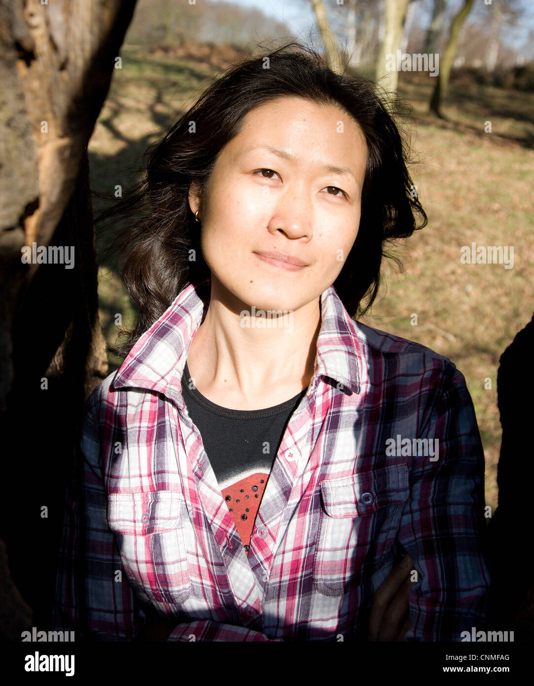 Portrait asian woman, looking off into distance Stock Photo - Alamy