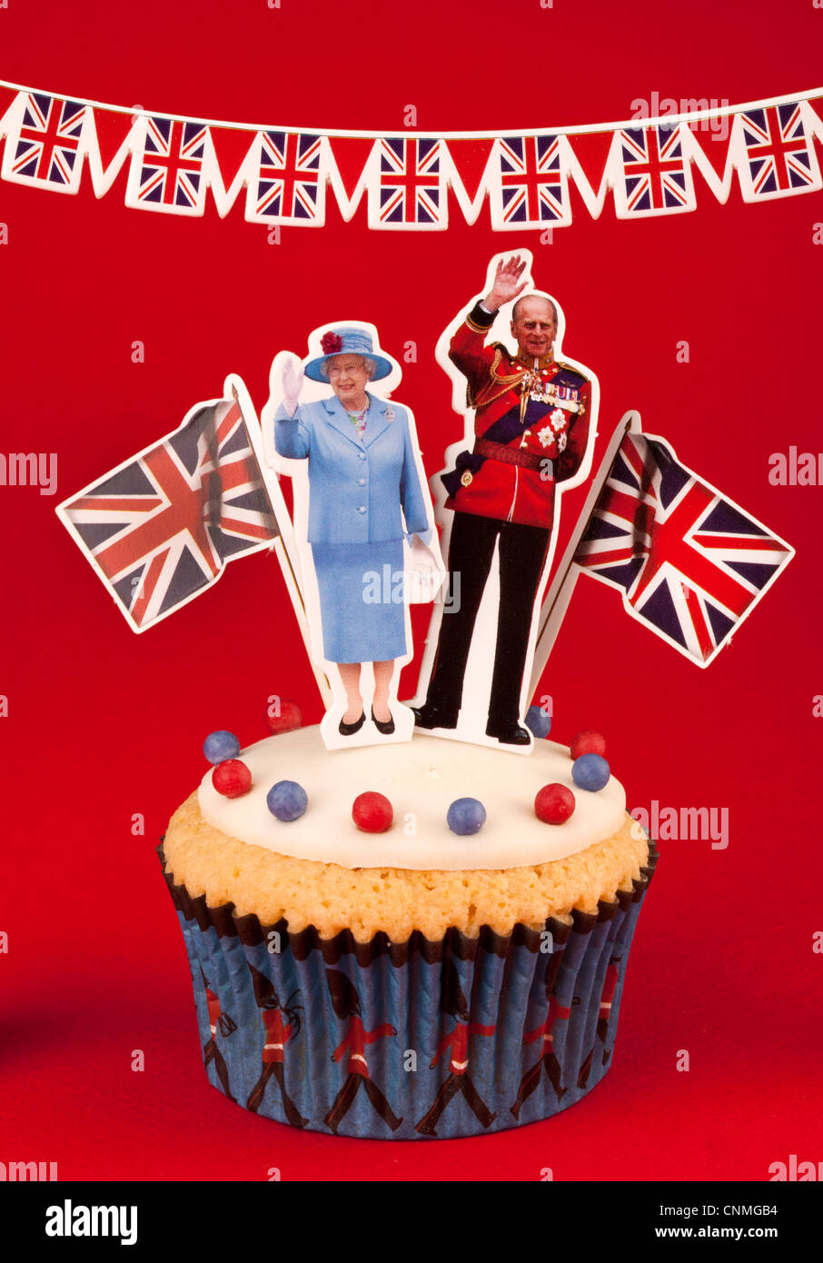ROYAL BRITISH CELEBRATION CUPCAKE Stock Photo - Alamy