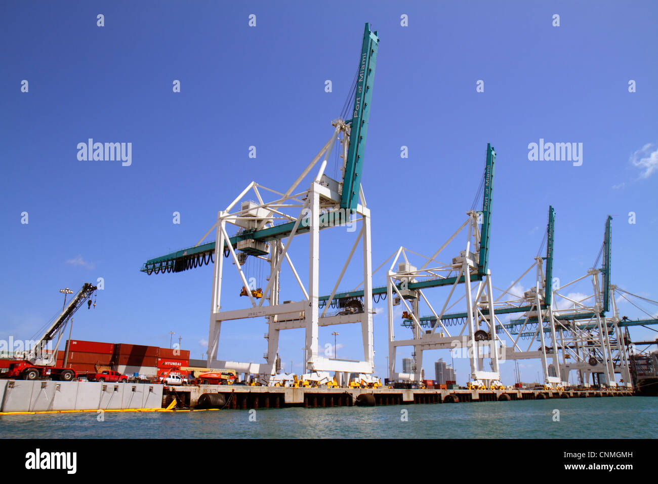 Miami Florida,Biscayne Bay water,Port of Miami,Dodge Island,cargo ...