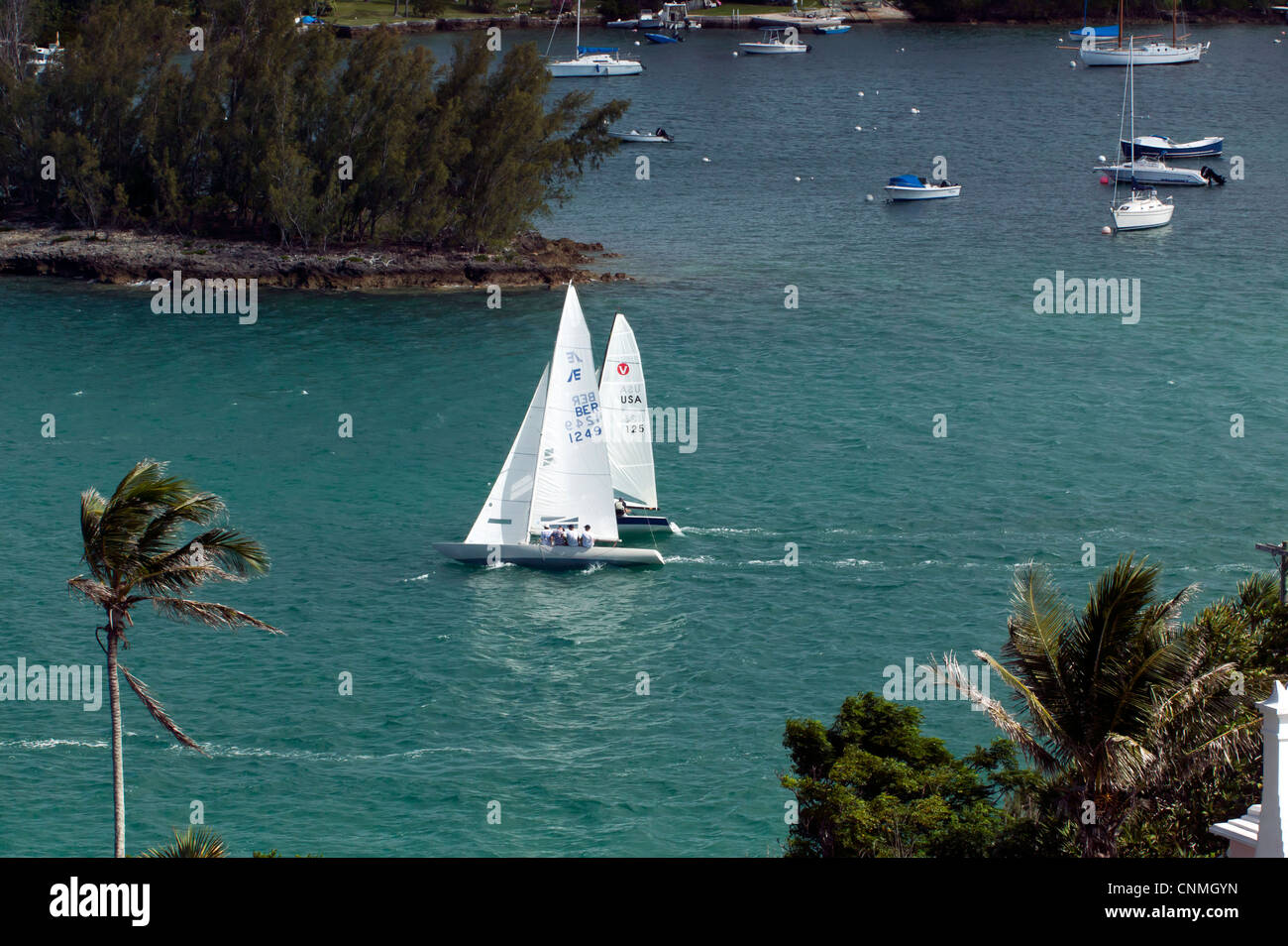 Bermuda hamilton harbour granway deep coastal hi-res stock photography ...