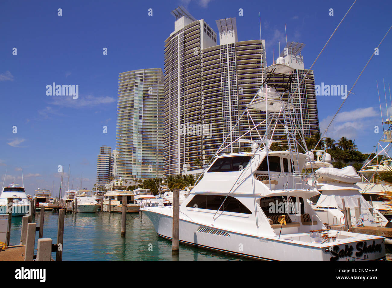 Miami Beach Florida,Biscayne Bay water,Miami Beach,Marina,high rise ...