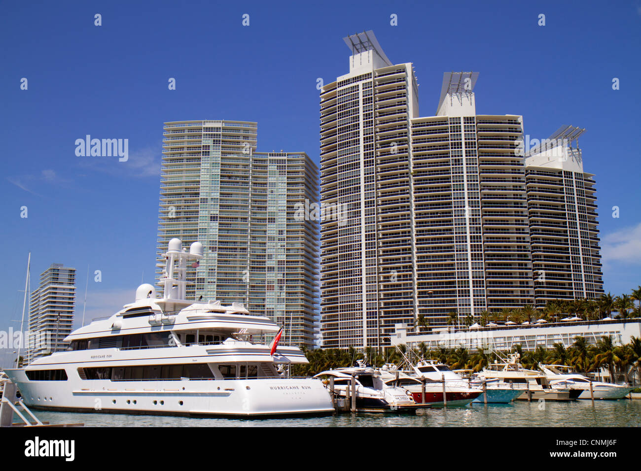 Miami Beach Florida,Biscayne Bay water,Miami Beach,Marina,high rise ...