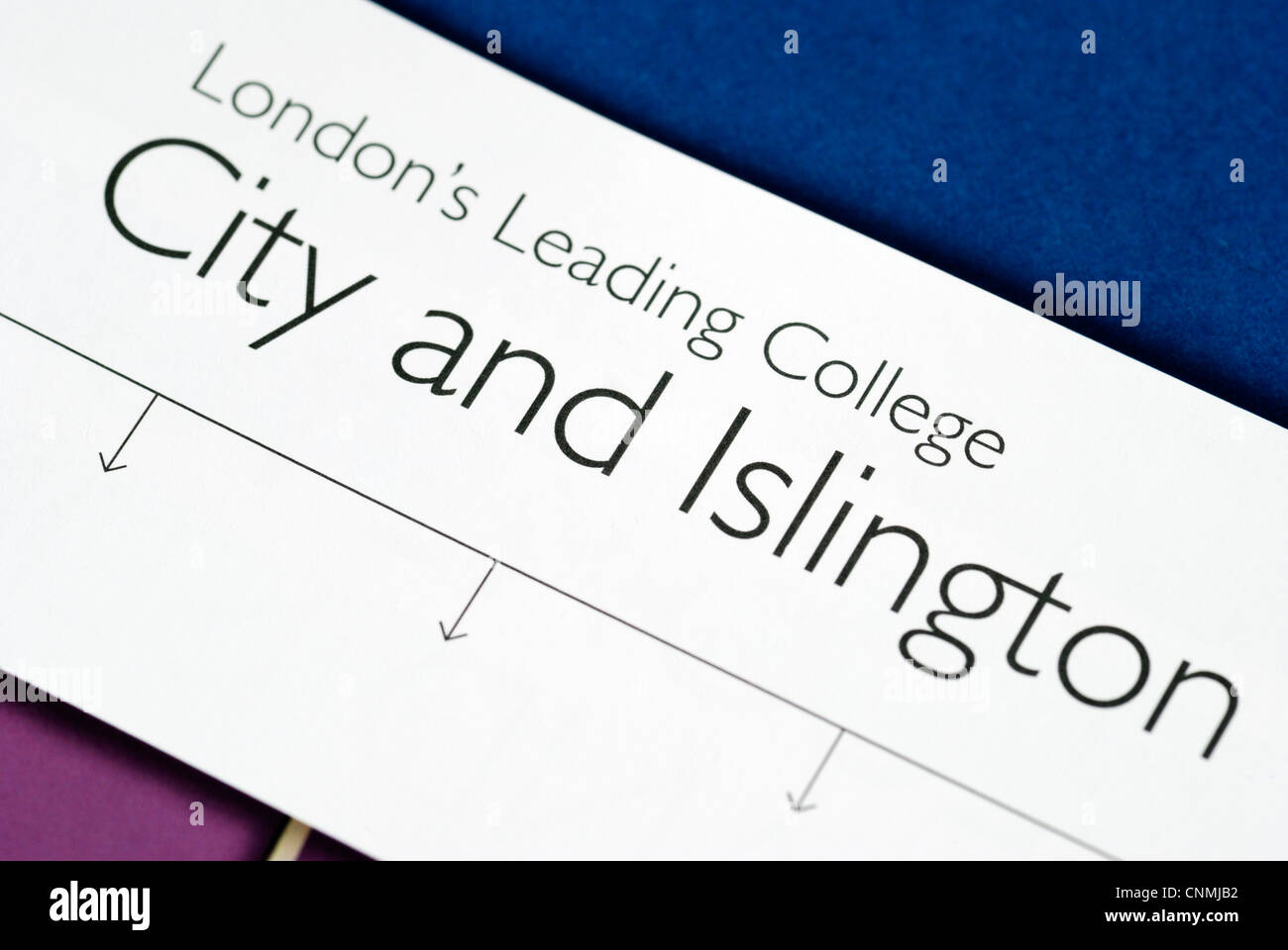 London City and Islington College prospectus Stock Photo - Alamy