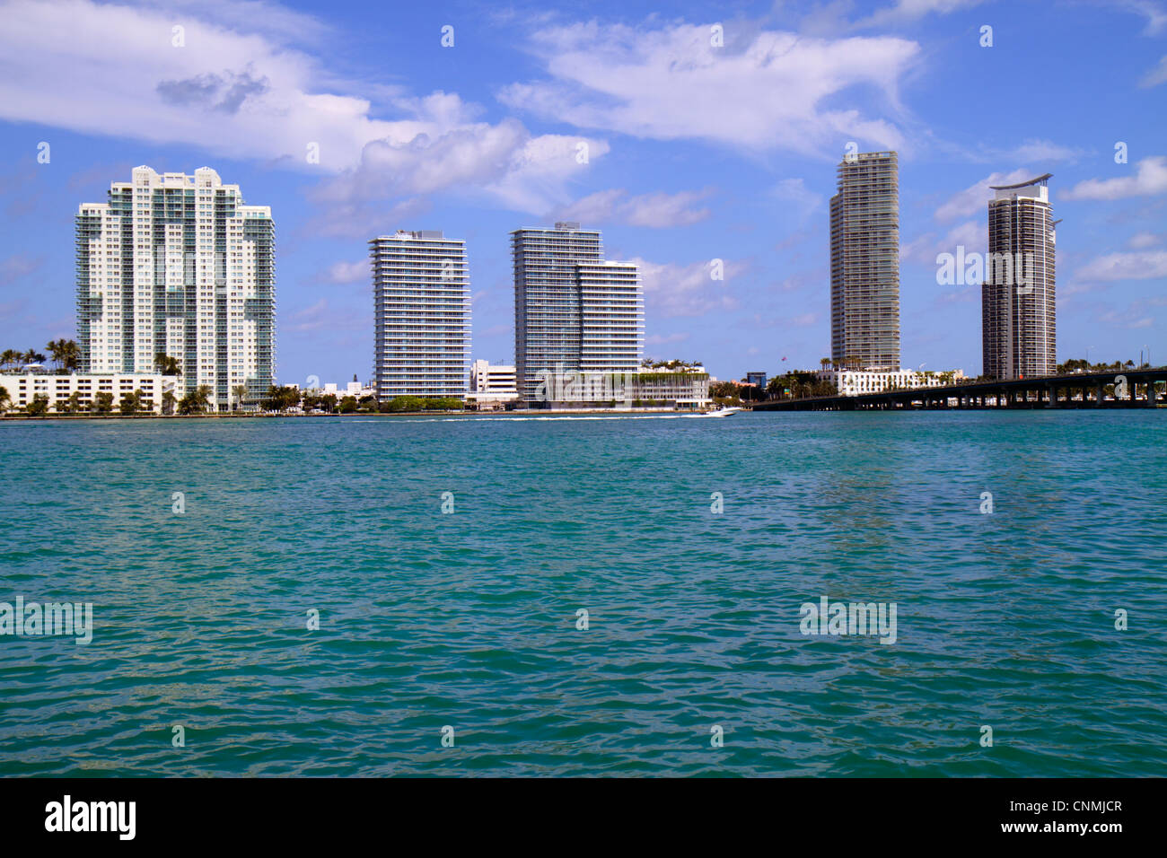 Miami Beach Florida,Biscayne Bay water,Miami Beach,Marina,high rise ...