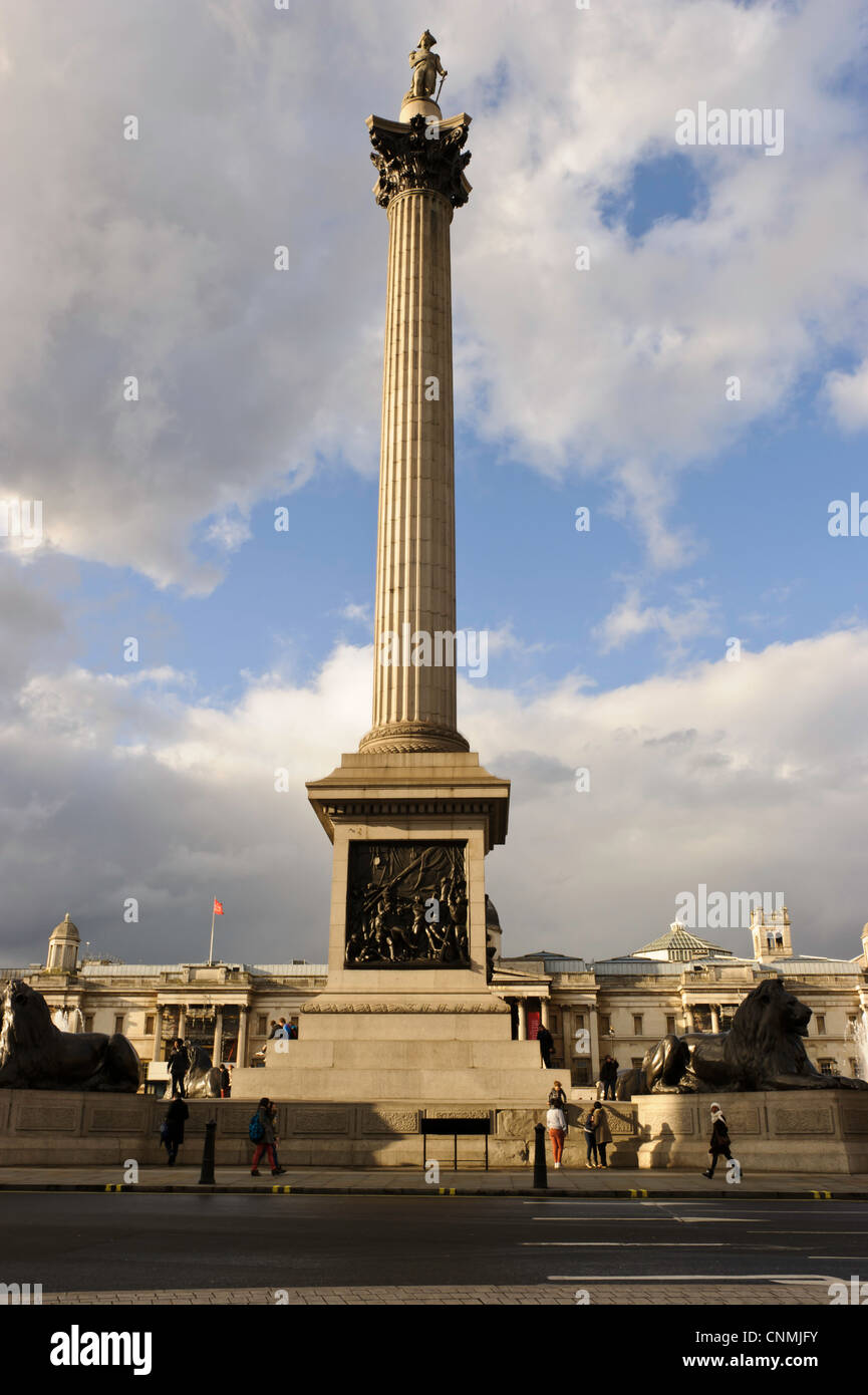 Nelsons Column, London, England Stock Photo - Alamy