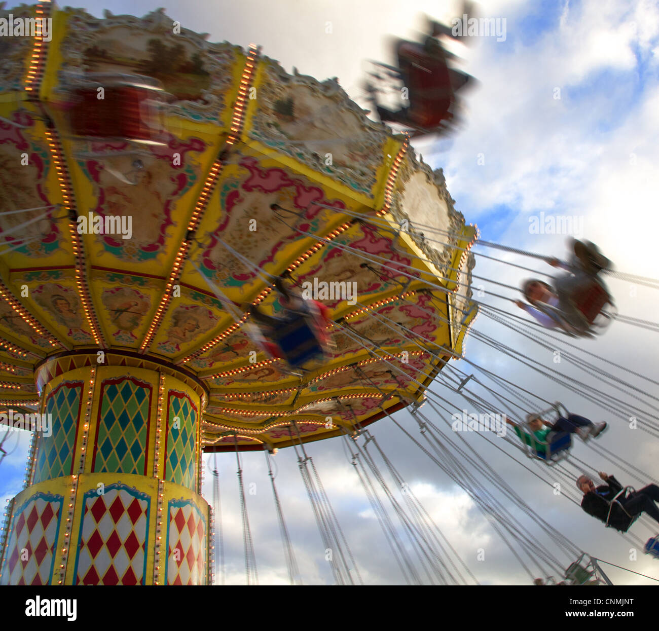 Chain swing fairground woman hi-res stock photography and images - Alamy