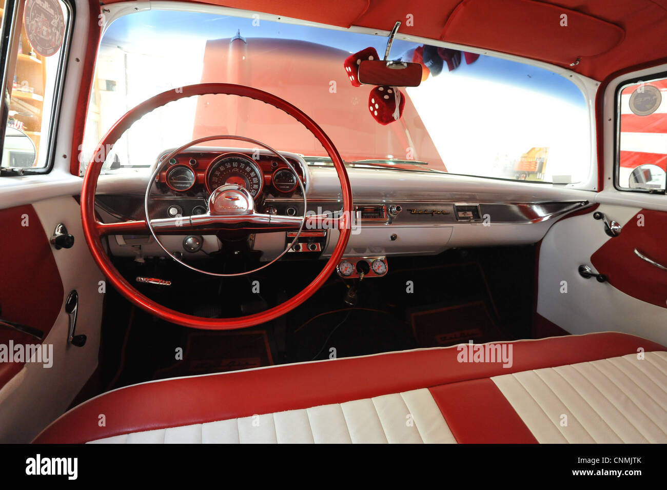 The interior of a 57 Chevrolet Sedan Stock Photo - Alamy