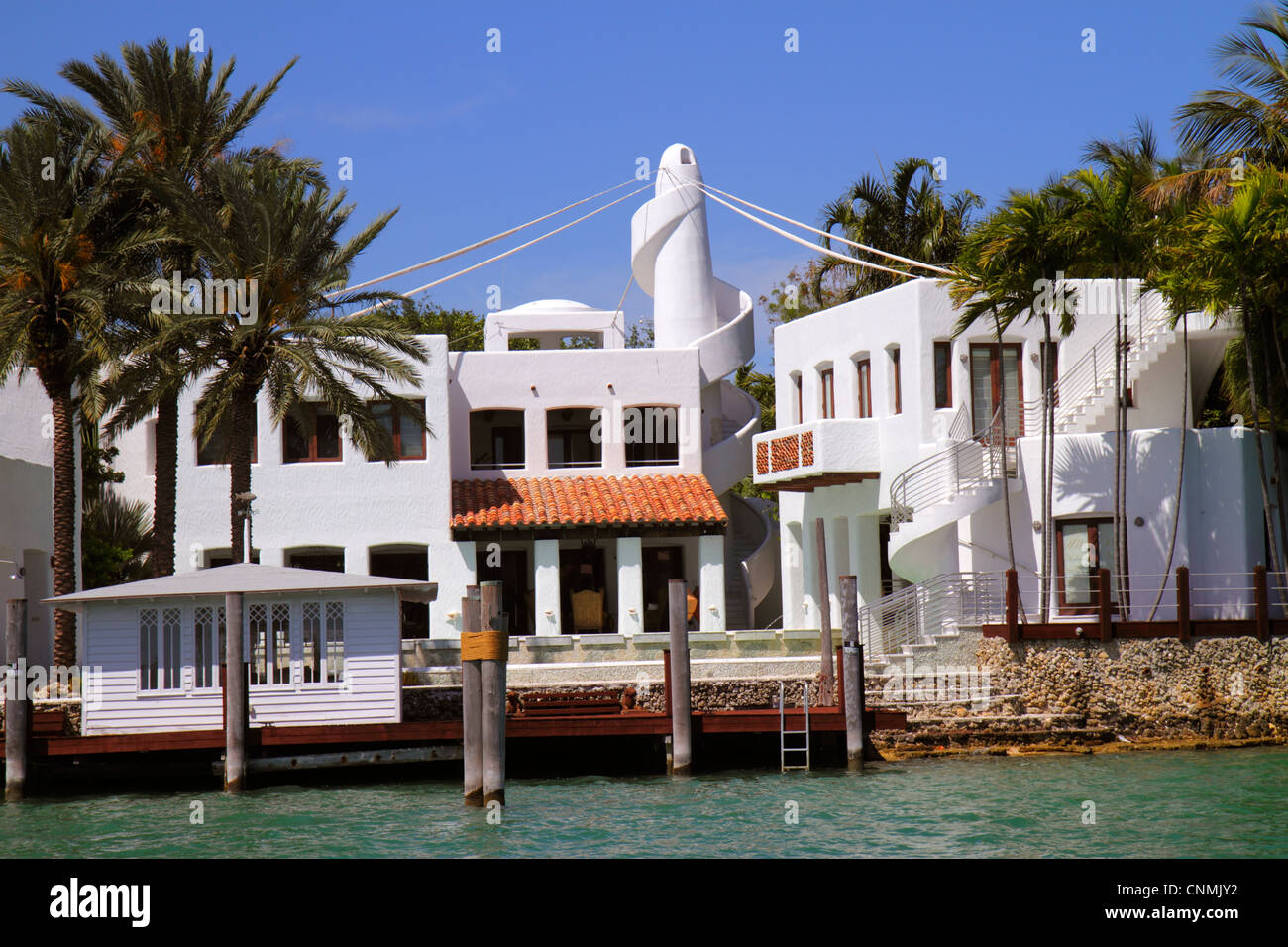 Miami Beach Florida,Biscayne Bay water,Hibiscus Island,24 South ...