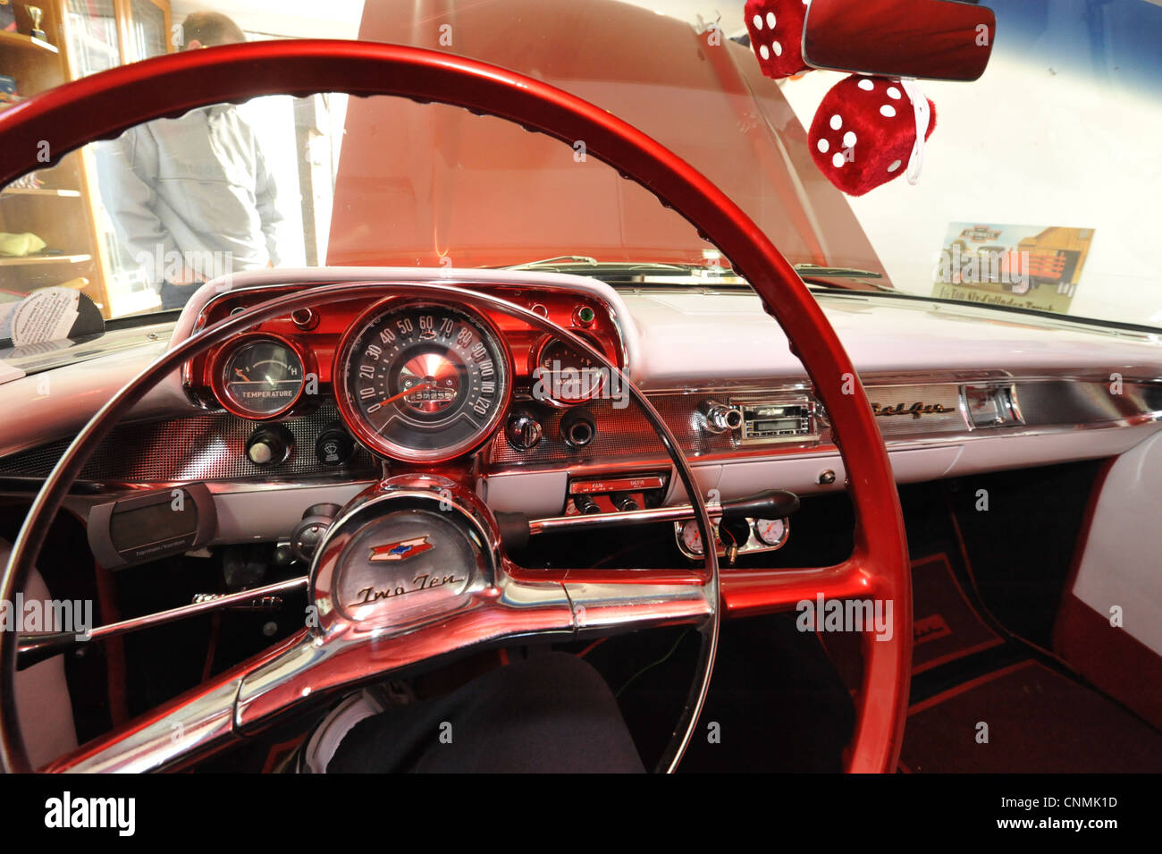 The interior of a 57 Chevrolet Sedan Stock Photo - Alamy