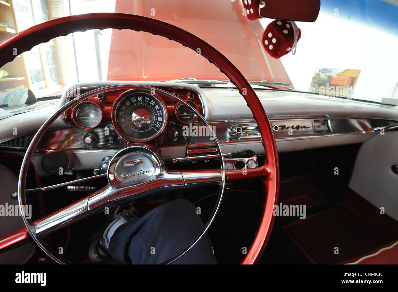 The interior of a 57 Chevrolet Sedan Stock Photo - Alamy