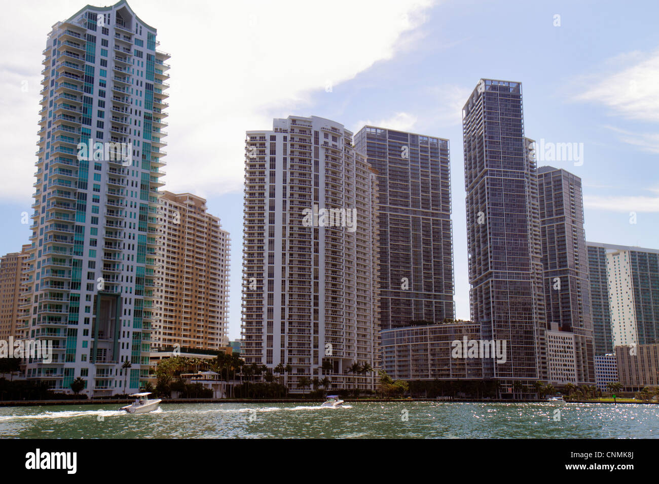 Miami Florida,Biscayne Bay water,Miami River water,Brickell Key,Icon ...