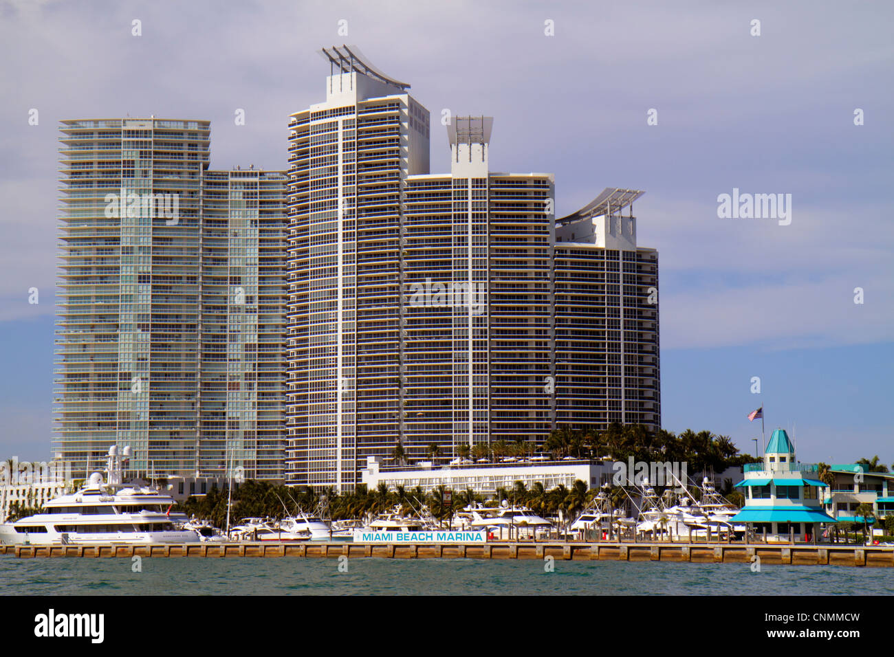 Miami Beach Florida,Biscayne Bay,Miami Beach,Marina,high rise ...