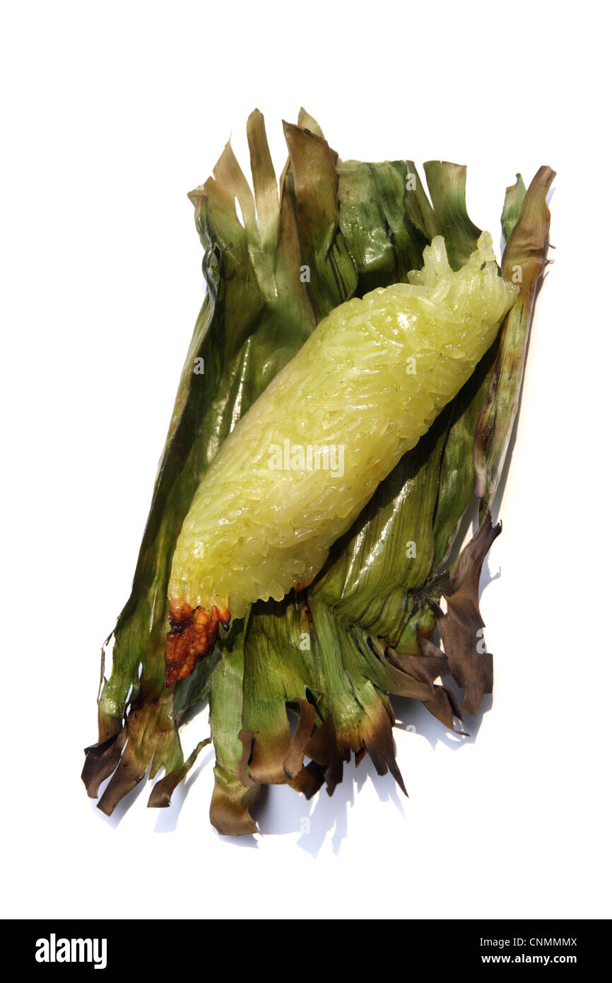 Thai dessert , sticky rice toast Stock Photo - Alamy