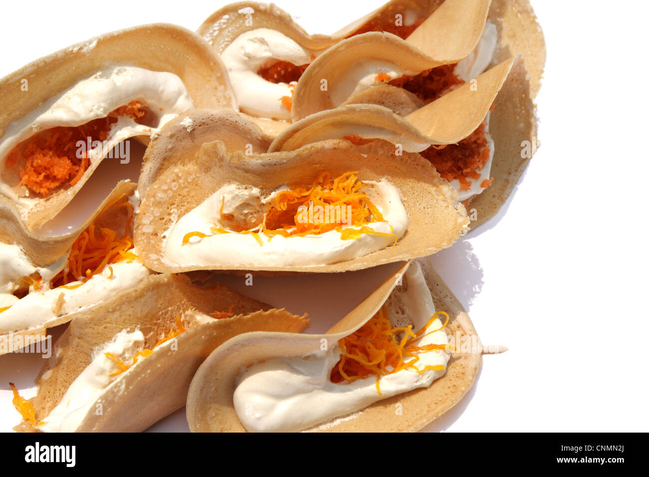 Thai dessert , Khanom Buang , (Thai Crispy Pancakes Stock Photo - Alamy