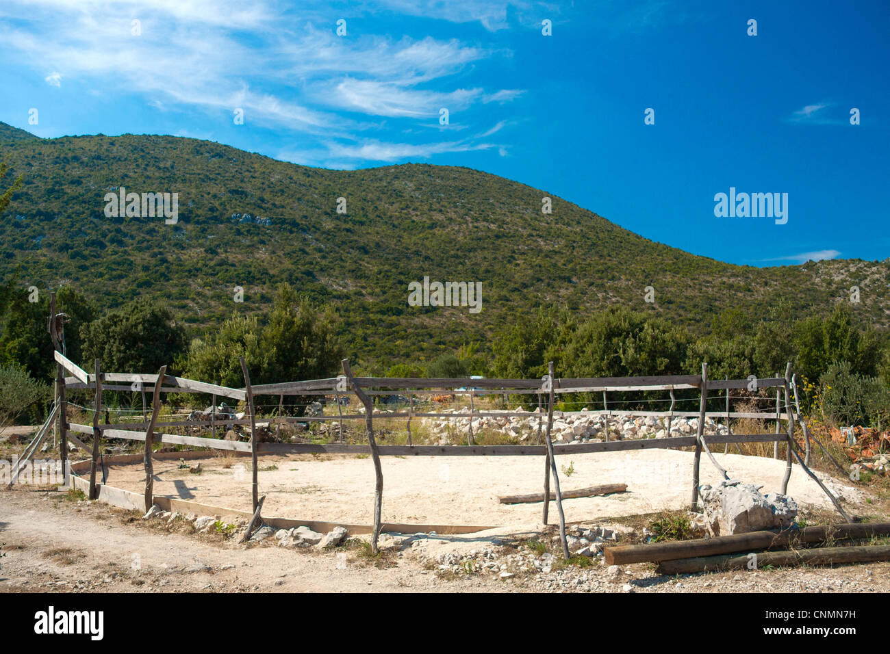 Livestock fencing, Croatia Stock Photo - Alamy