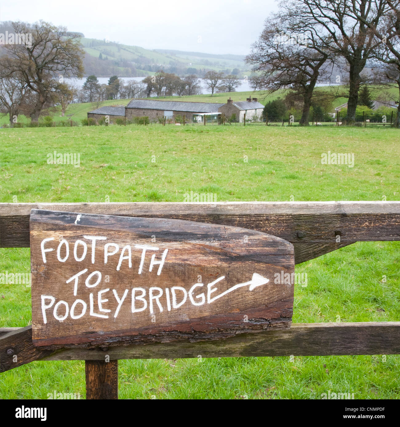 Pooley Bridge footpath Stock Photo - Alamy