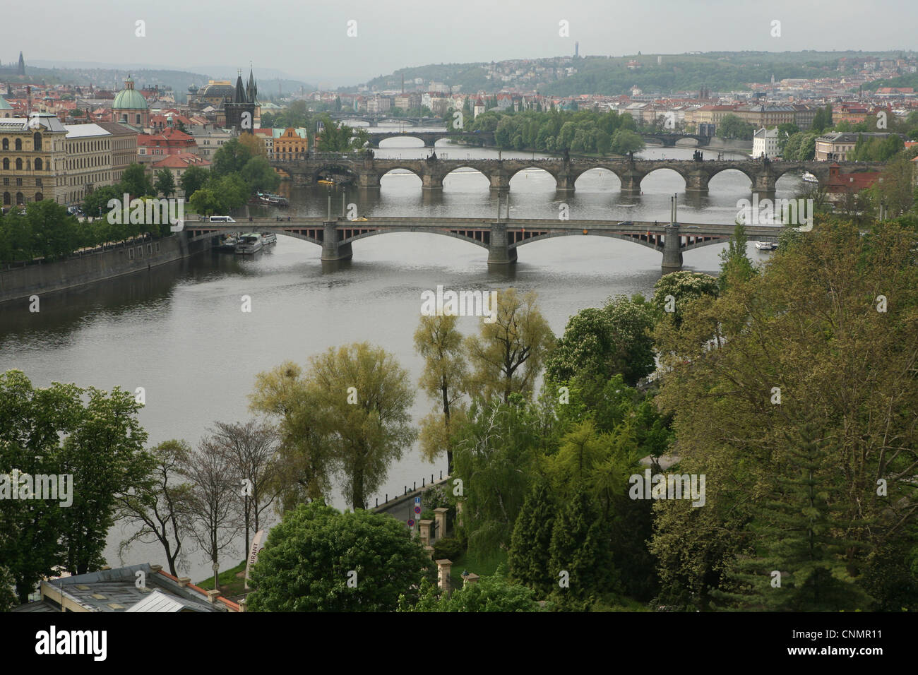 Bridge over the vltava river in central prague the vltava hi-res stock ...