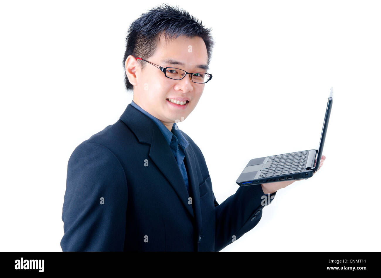 asian male with a computer Stock Photo - Alamy