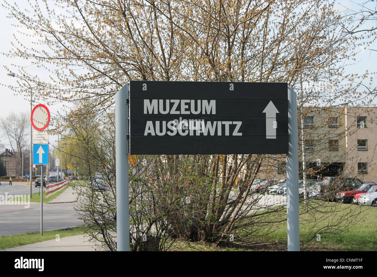 Museum Sign to Auschwitz Death Camp Stock Photo - Alamy