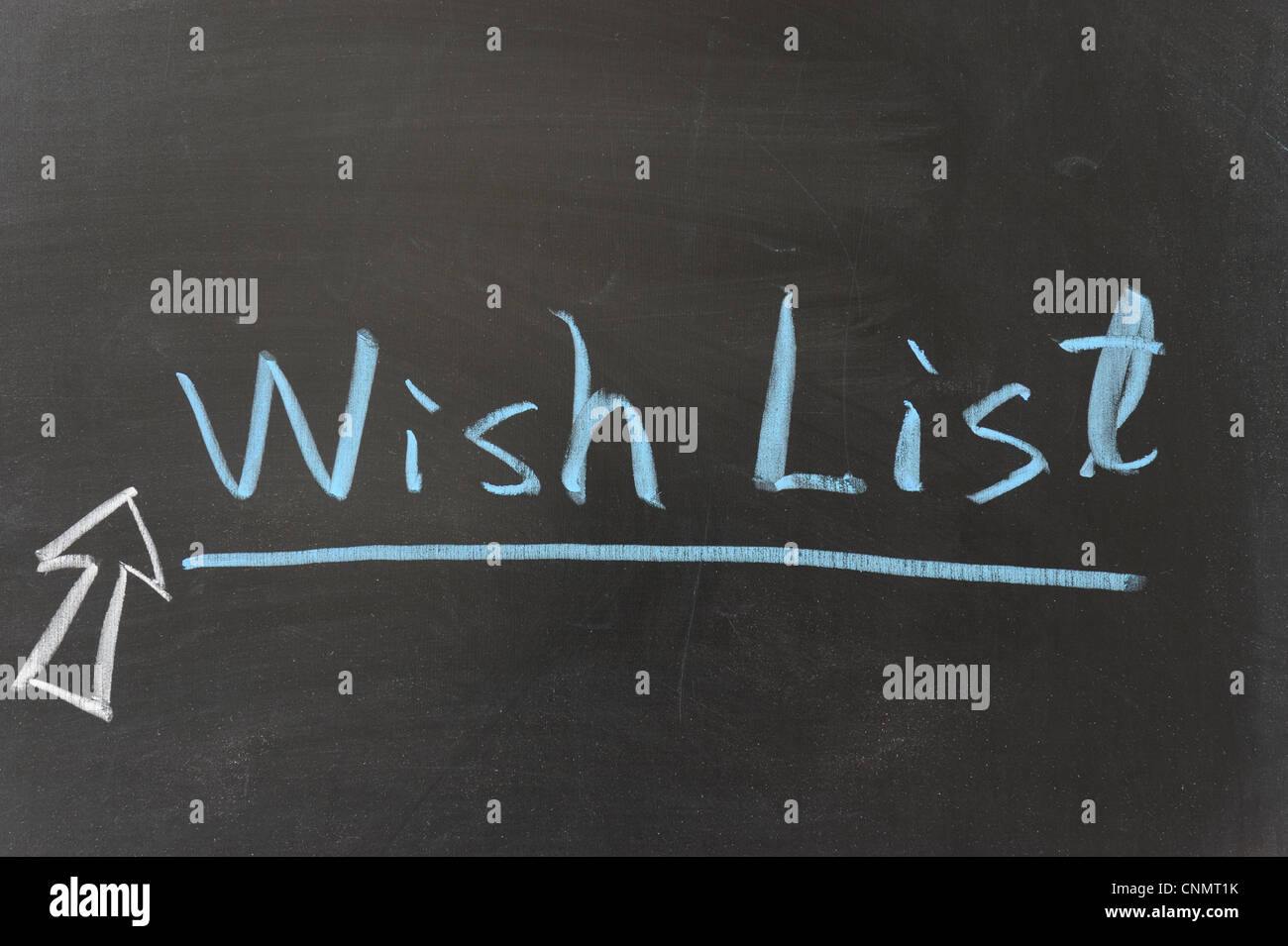 Chalk drawing - Wish list Stock Photo - Alamy