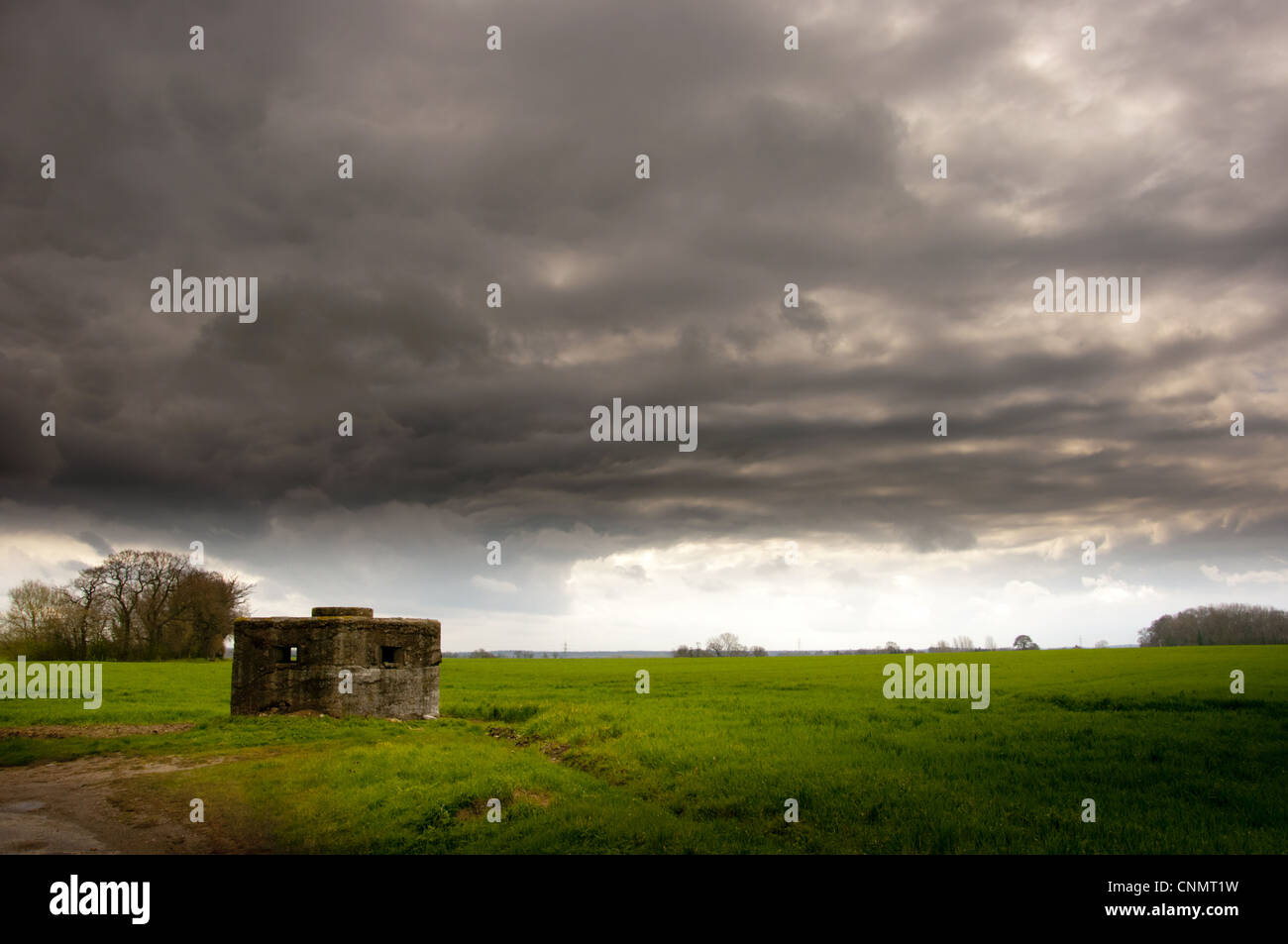 Pillbox in field Stock Photo - Alamy