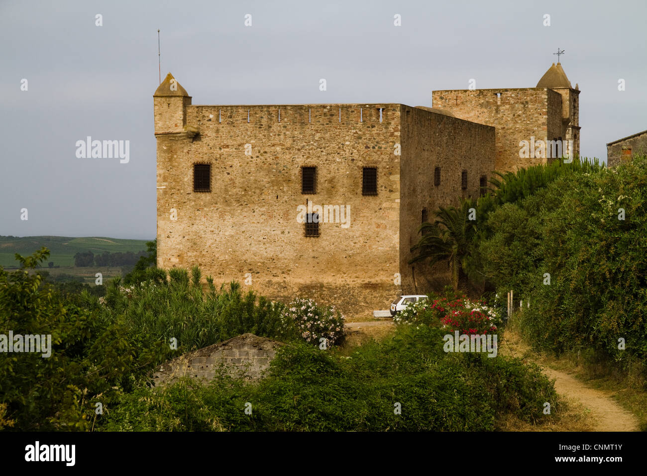A medieval castle on a hillside in Corsica France Stock Photo - Alamy