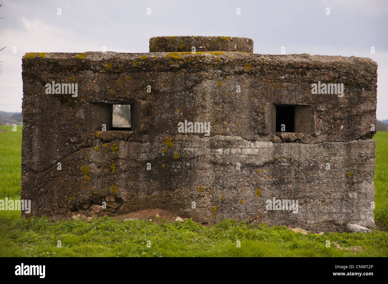 Pillbox in field Stock Photo - Alamy