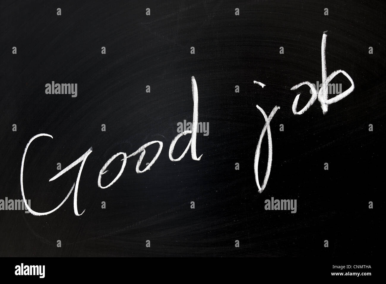 Conceptional chalk drawing - Good job Stock Photo - Alamy