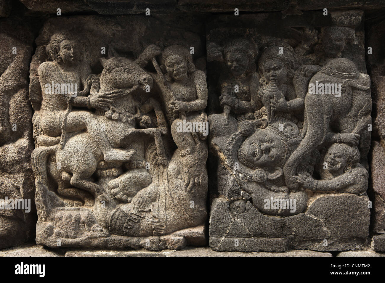 Relief from Prambanan Temple near Yogyakarta, Central Java, Indonesia ...