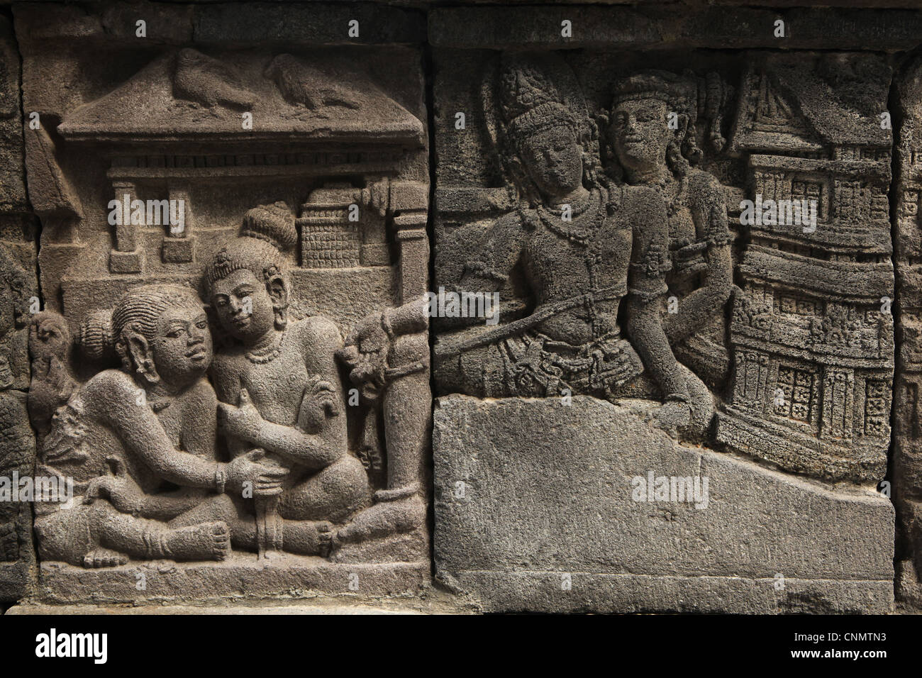 Relief from Prambanan Temple near Yogyakarta, Central Java, Indonesia ...