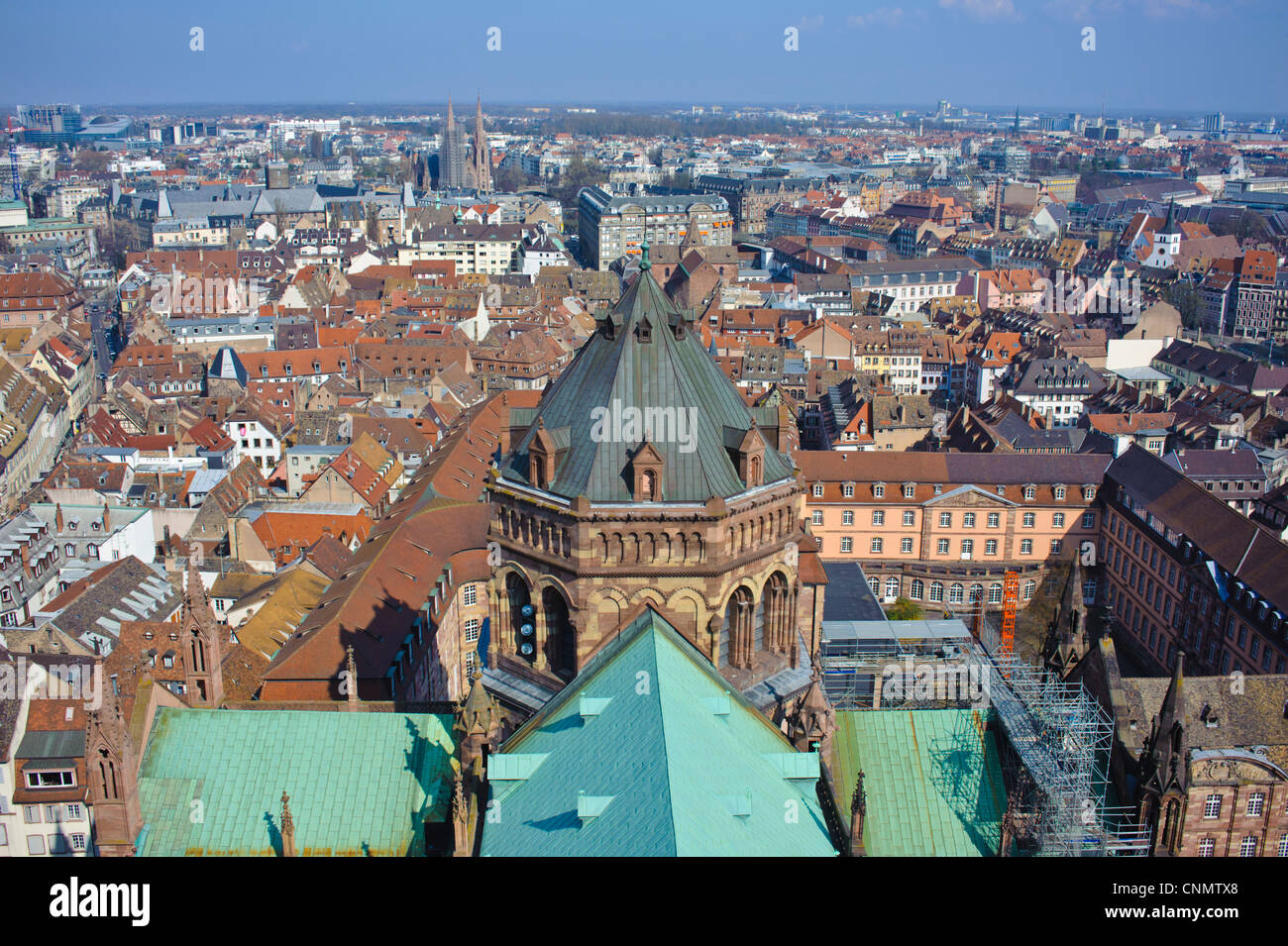 View of Strasbourg France from the Cathedral of Notre Dame Stock Photo ...