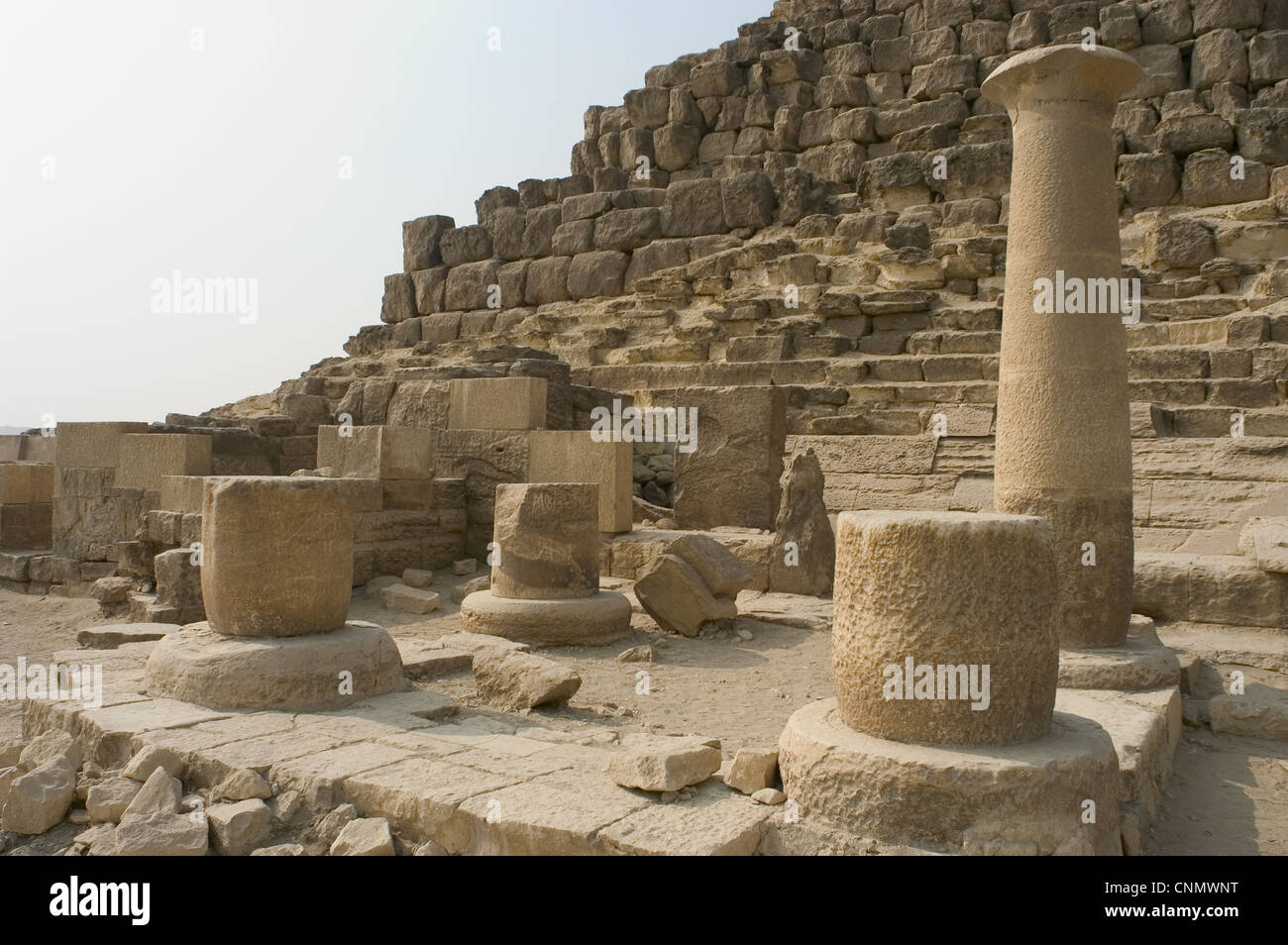 Egypt. Henutsen's pyramid at Giza. Columns. Fourth-dynasty Queen. 26th ...