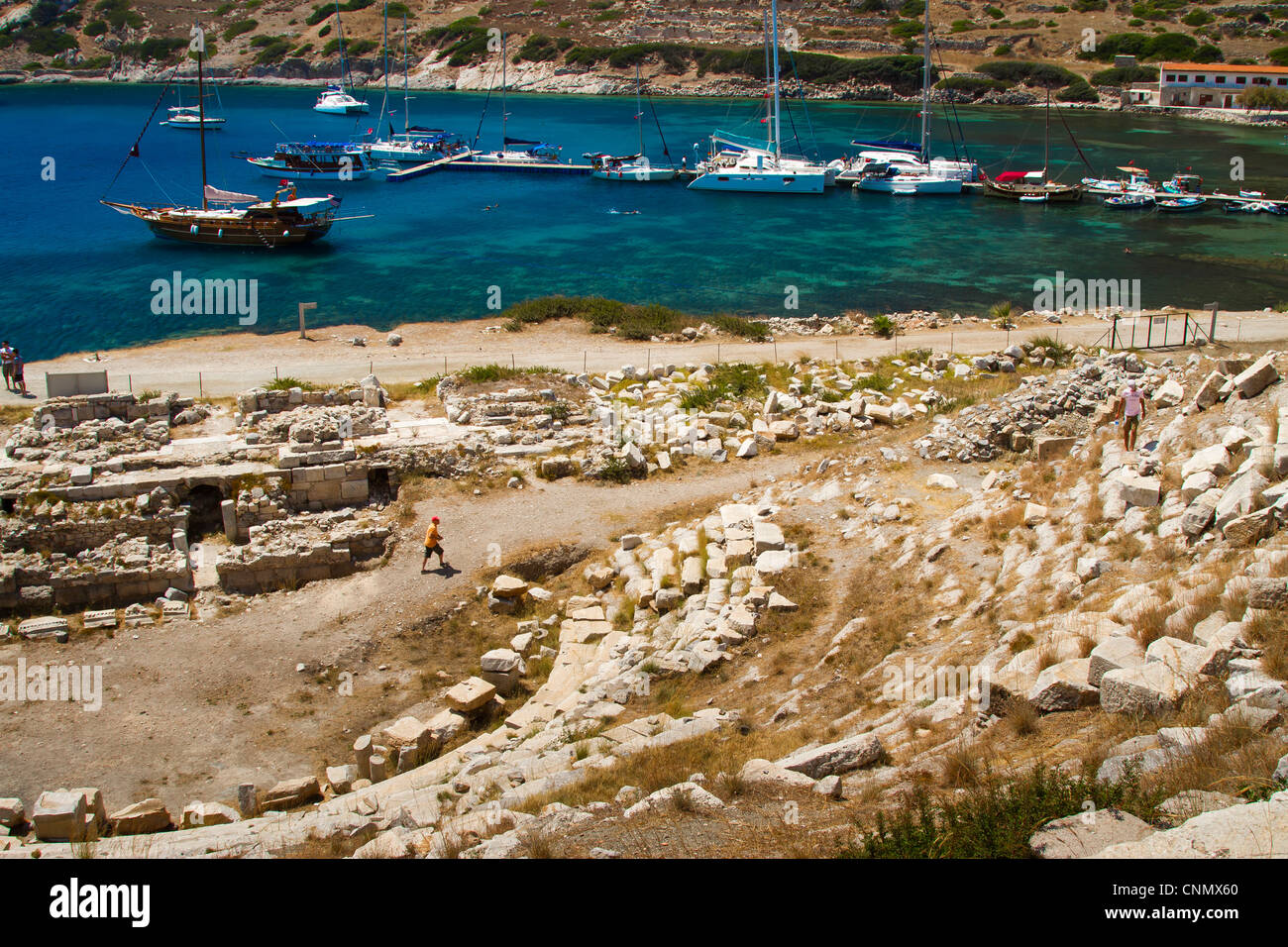 Knidos ancient Greek city ruins. Datca peninsula, Mugla province, Turkey Stock Photo - Alamy