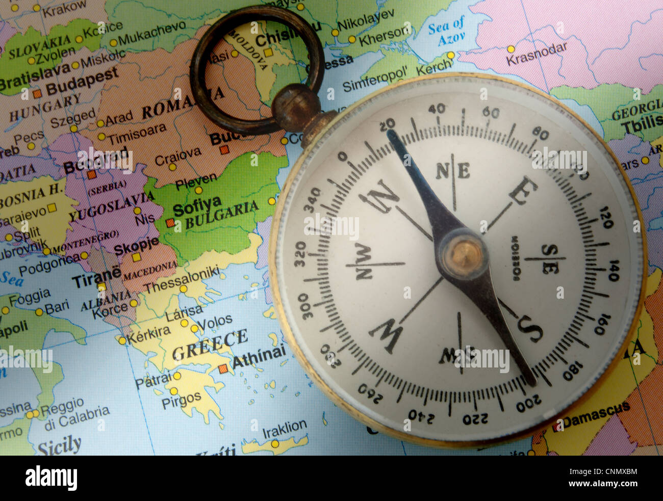 Map of greece Stock Photo - Alamy