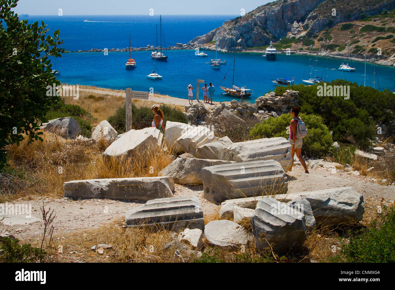 Knidos ancient Greek city ruins. Datca peninsula, Mugla province, Turkey Stock Photo - Alamy