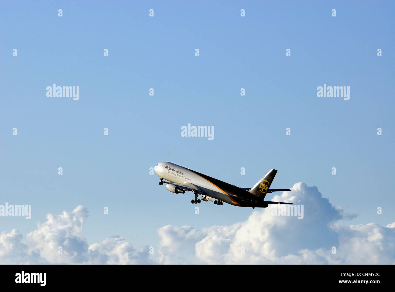UPS N309UP Boeing 767 (34AF/ER) cargo plane in air after take-off Stock ...