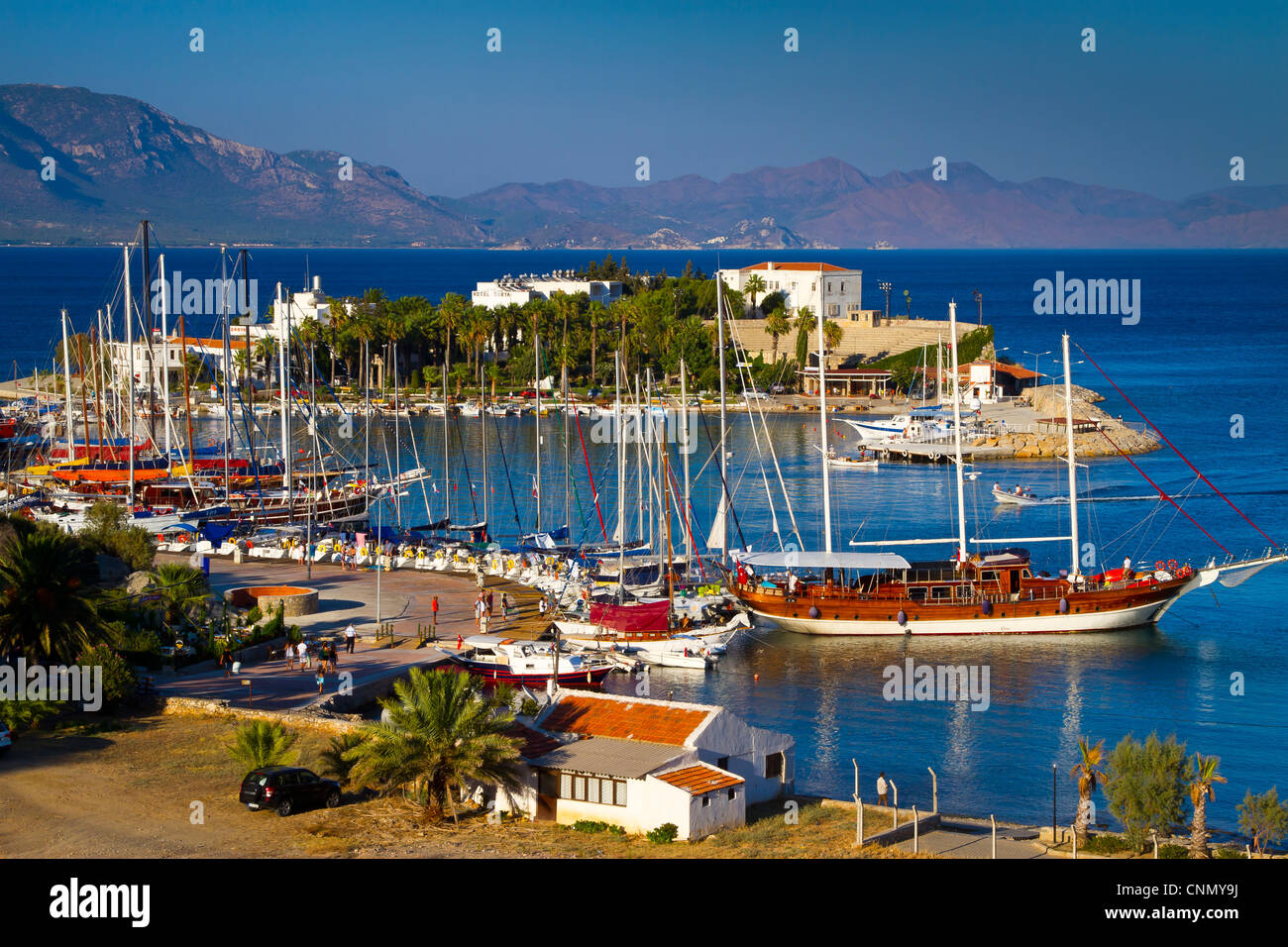 Harbour. Datca city. Datca peninsula, Mugla province, Anatolia, Turkey ...